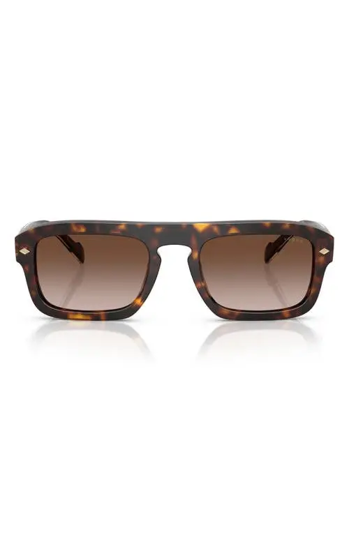 VOGUE 53mm Gradient Square Sunglasses - Dark Havana