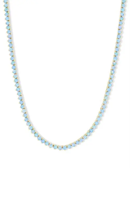 Melinda Maria Lab-created Opal Tennis Necklace