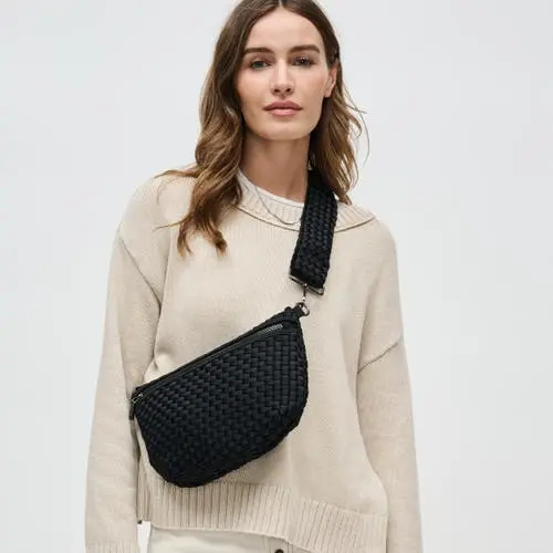 SOL AND SELENE Ethereal Woven Neoprene Crossbody Bag