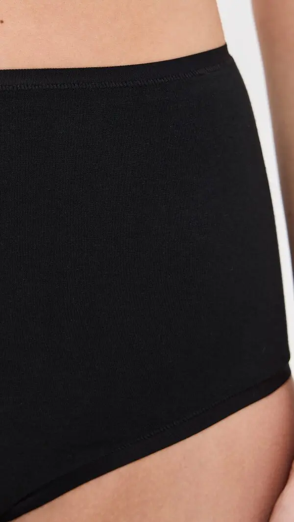 Natori Bliss Bare Cotton High Waist Briefs 3 Pack - Black
