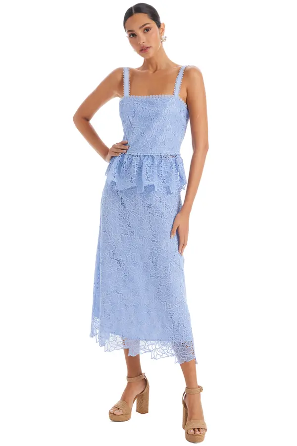 ALLISON NEW YORK Selma Lace Midi Skirt