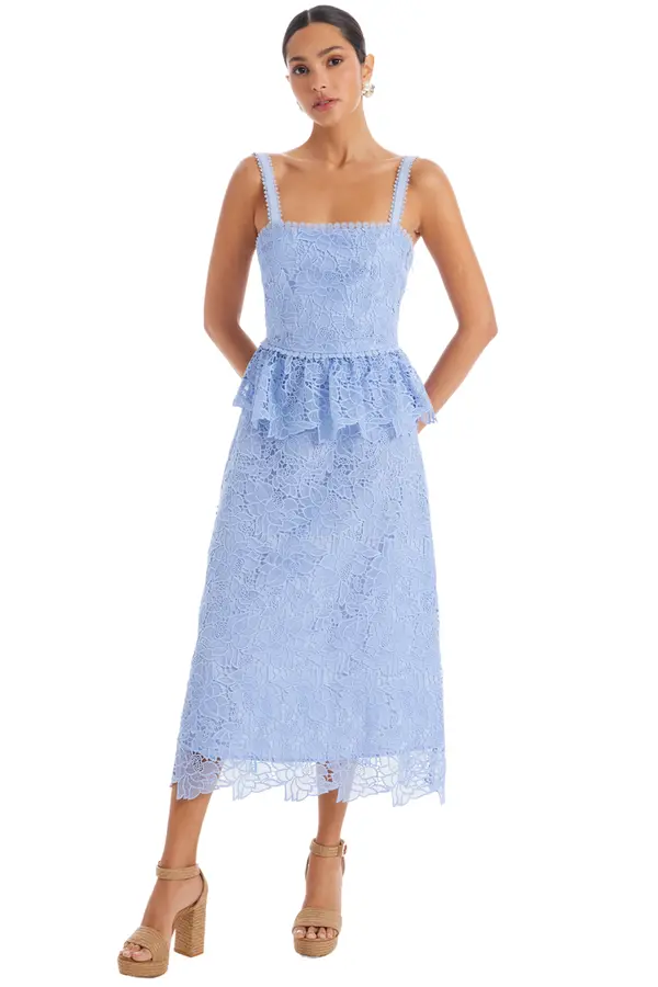 ALLISON NEW YORK Selma Lace Midi Skirt