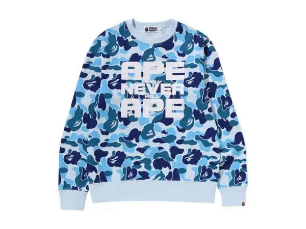 A BATHING APE Abc Camo Asnka Crewneck Sweatshirt