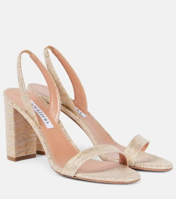 AQUAZZURA So Nude 85 Sandals - Gold