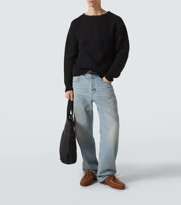 Visvim Logo Wool And Mohair-blend Sweater