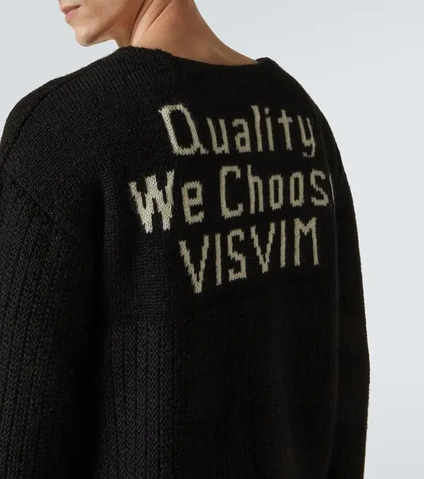 Visvim Logo Wool And Mohair-blend Sweater
