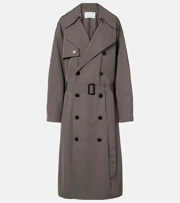 THE FRANKIE SHOP Mavis Oversized Trench Coat - Grey
