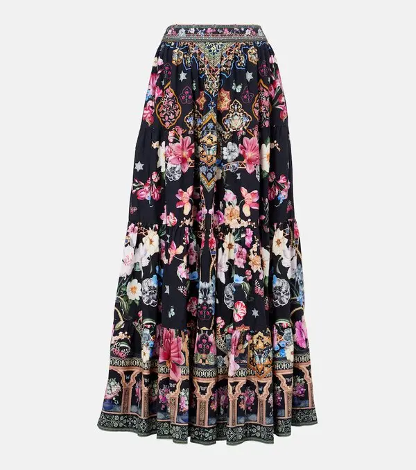 Camilla Crystal-embellished Maxi Skirt - Multicoloured