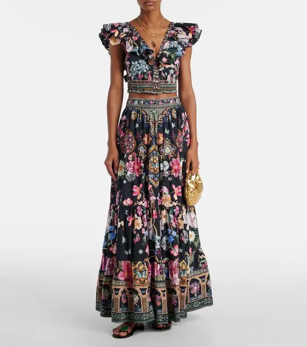 Camilla Crystal-embellished Maxi Skirt - Multicoloured
