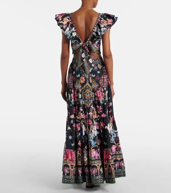 Camilla Crystal-embellished Maxi Skirt - Multicoloured