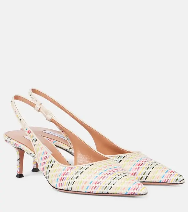AQUAZZURA New Purist Sling 50 Slingback Pumps - Multicoloured
