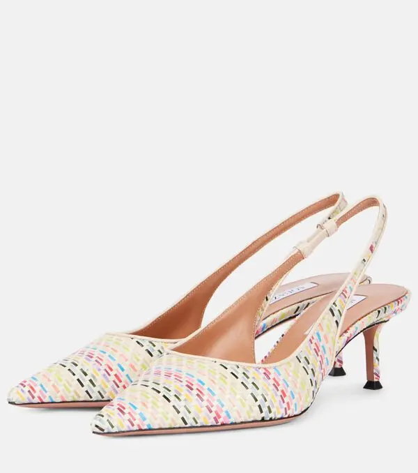 AQUAZZURA New Purist Sling 50 Slingback Pumps