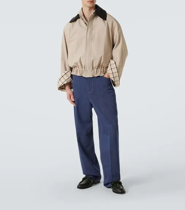Bottega Veneta Intrecciato Leather Twill Blouson