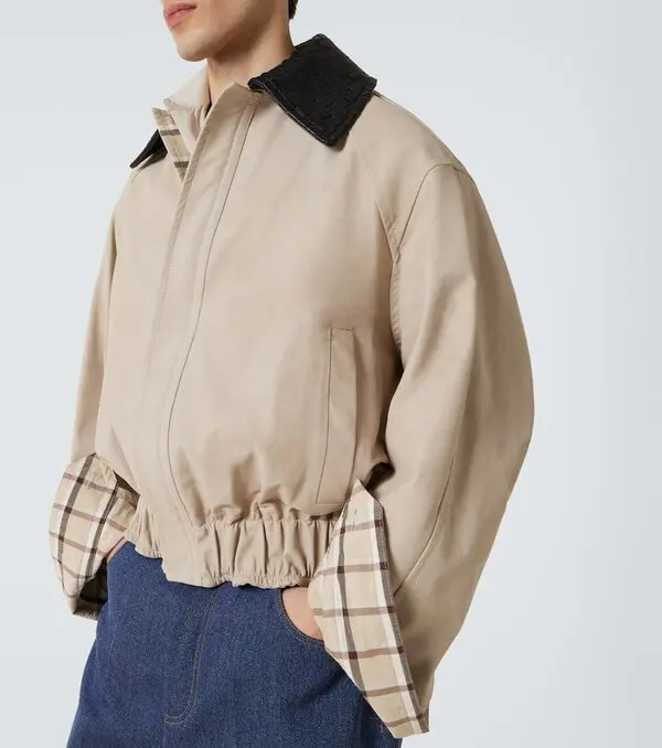 Bottega Veneta Intrecciato Leather Twill Blouson