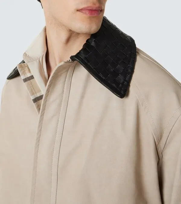 Bottega Veneta Intrecciato Leather Twill Blouson