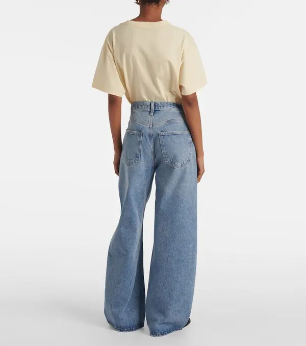 AGOLDE Low Curve Mid-rise Wide-leg Jeans - Blue