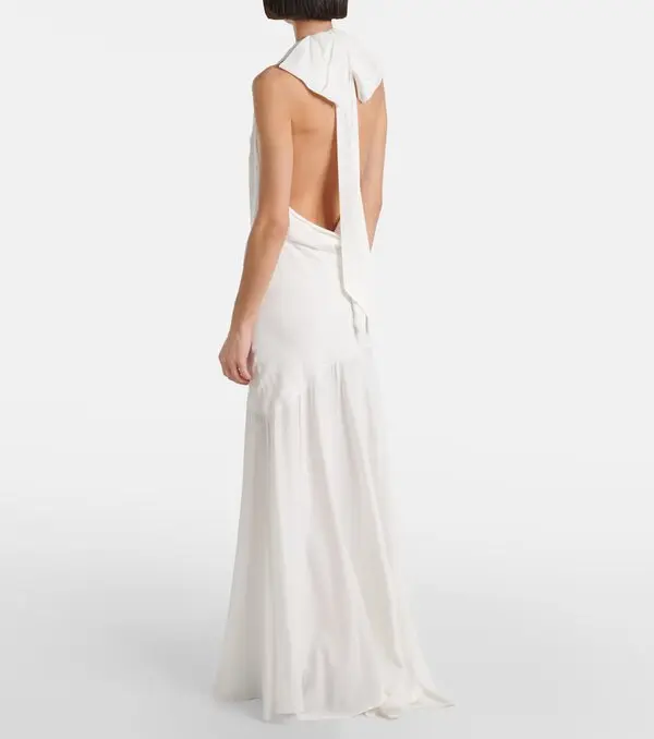 Simone Rocha Bow-detail Open-back Gown
