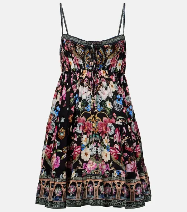 Camilla Crystal-embellished Silk Minidress