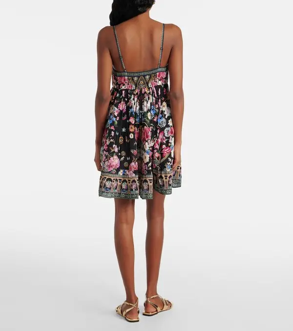 Camilla Crystal-embellished Silk Minidress