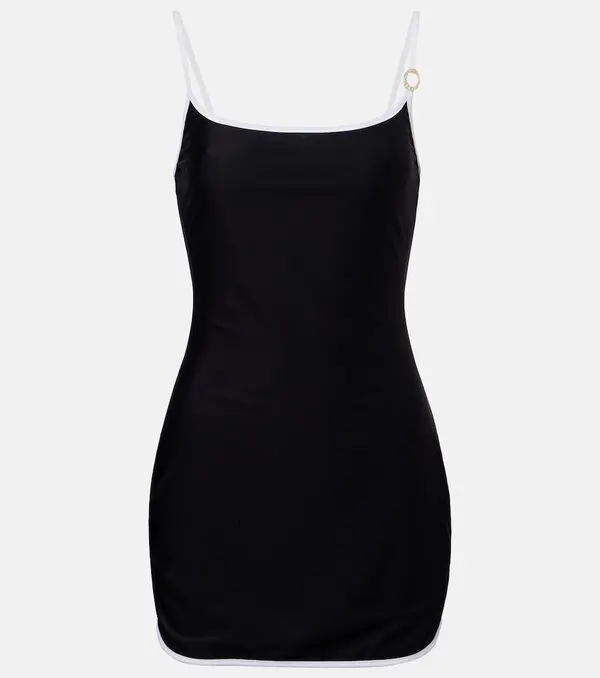 Oseree Jersey Mini Dress With Contrast Trim