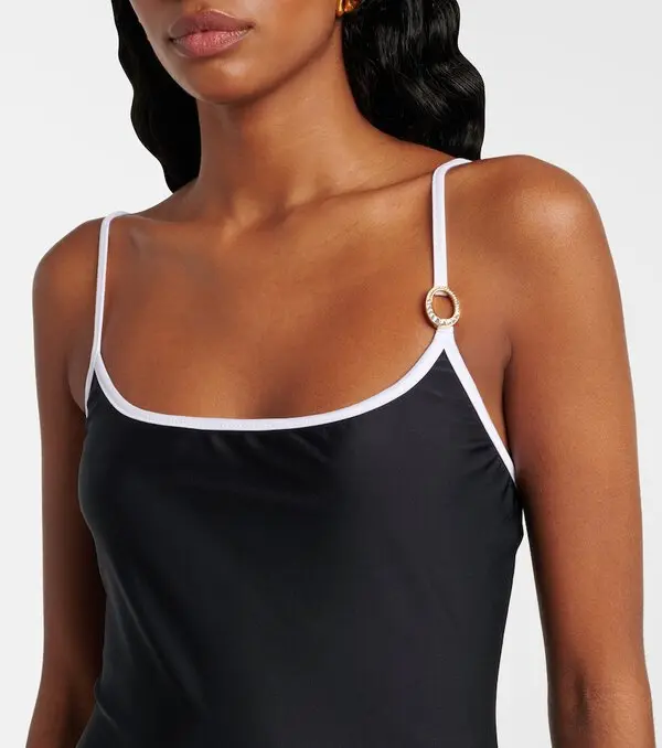 Oseree Jersey Mini Dress With Contrast Trim