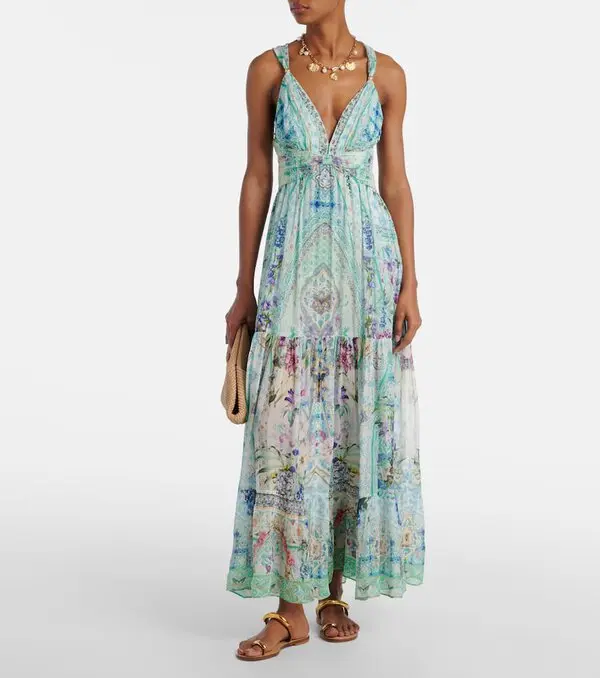 Camilla Crystal-embellished Maxi Dress - Multicoloured