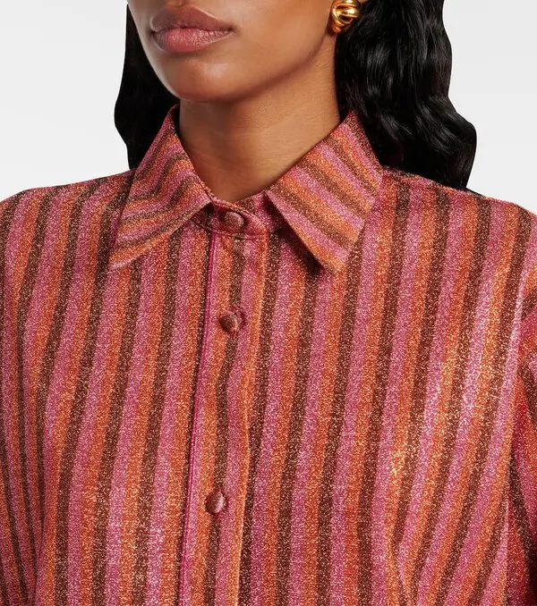 Oseree Lumiere Striped Shirt