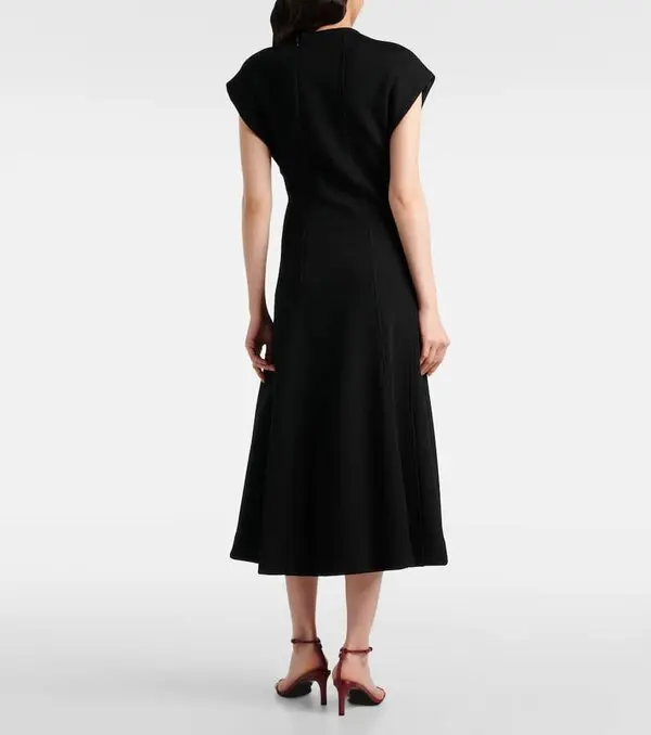 JIL SANDER Ribbed-knit Midi Dress