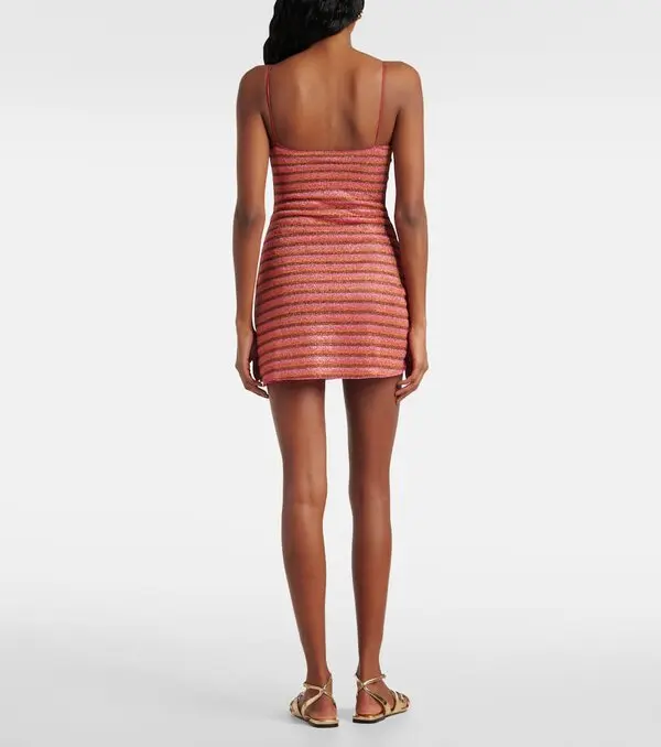 Oseree Lumiere Striped Minidress