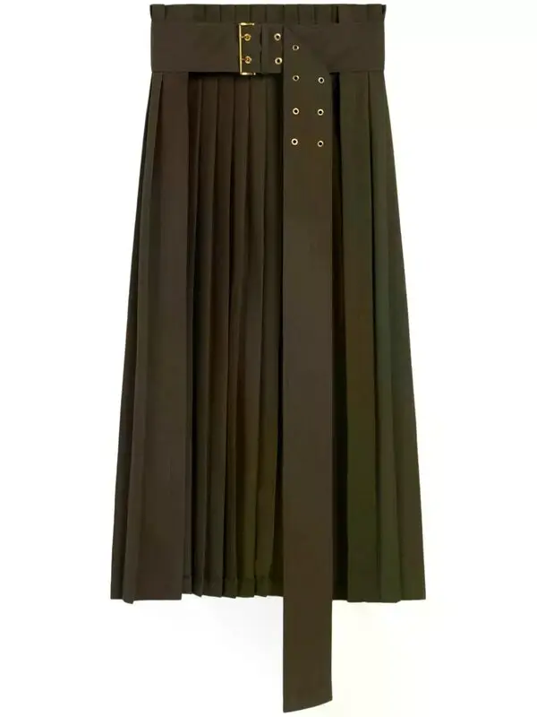 AMI Paris Pleated Midi Skirt