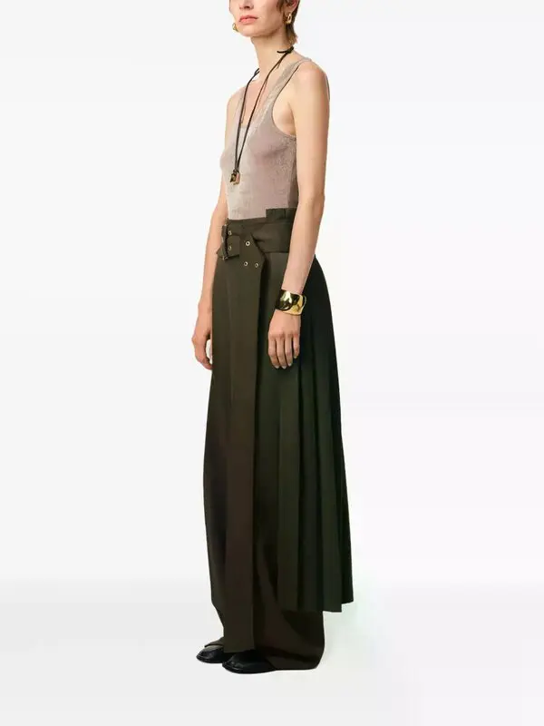 AMI Paris Pleated Midi Skirt