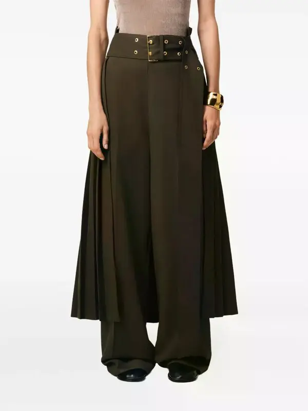 AMI Paris Pleated Midi Skirt
