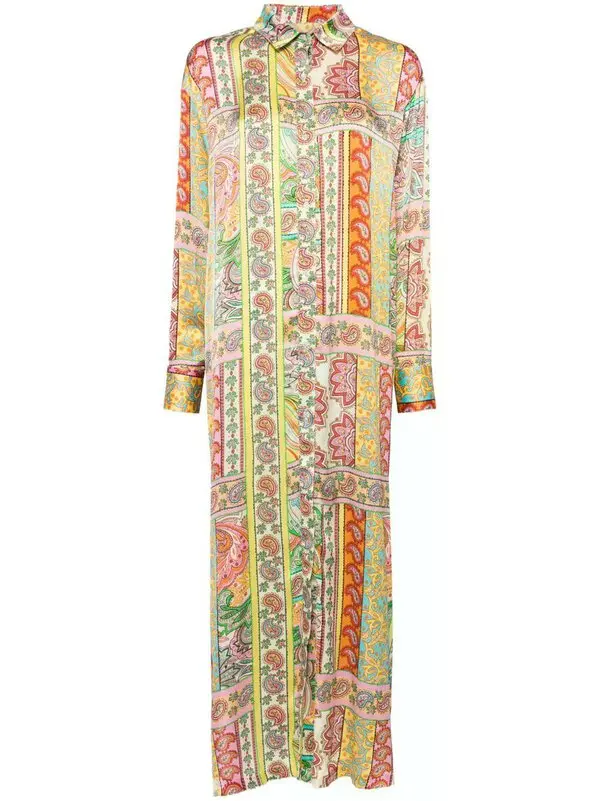 BAMBAH Button Down Maxi Dress - Yellow