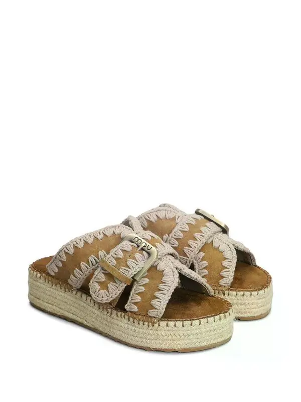 Mou Jute Sandals - Brown