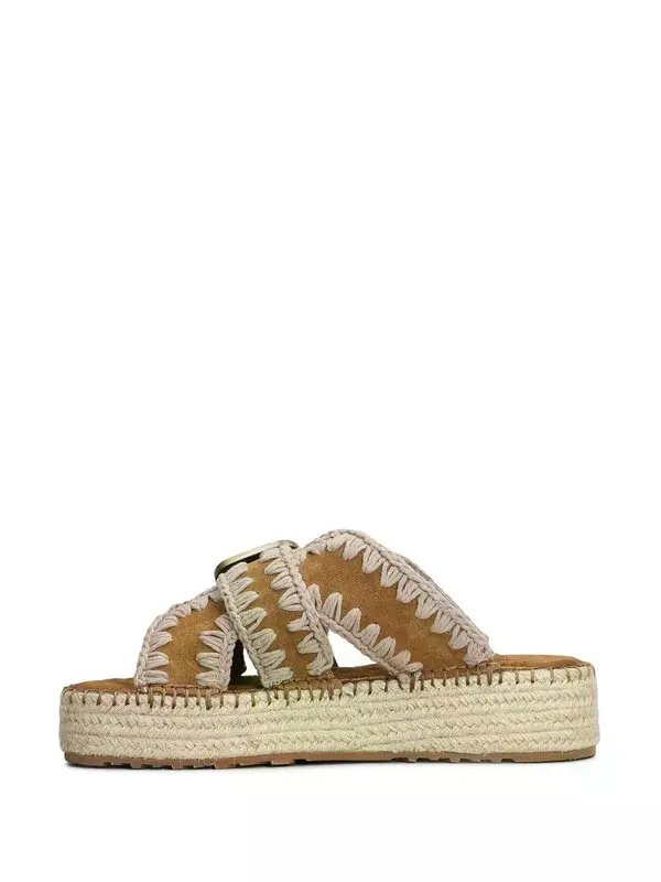 Mou Jute Sandals - Brown
