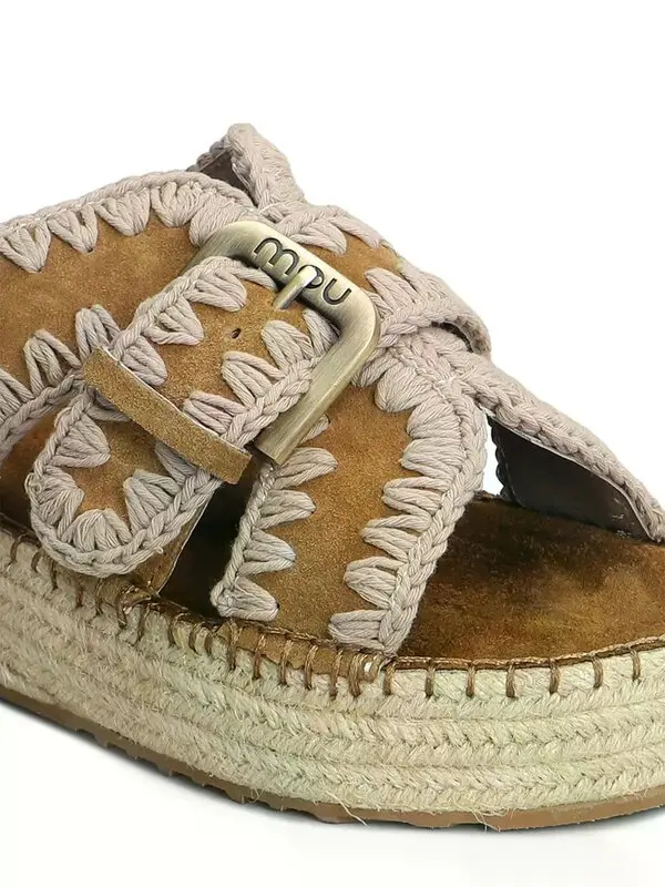Mou Jute Sandals - Brown