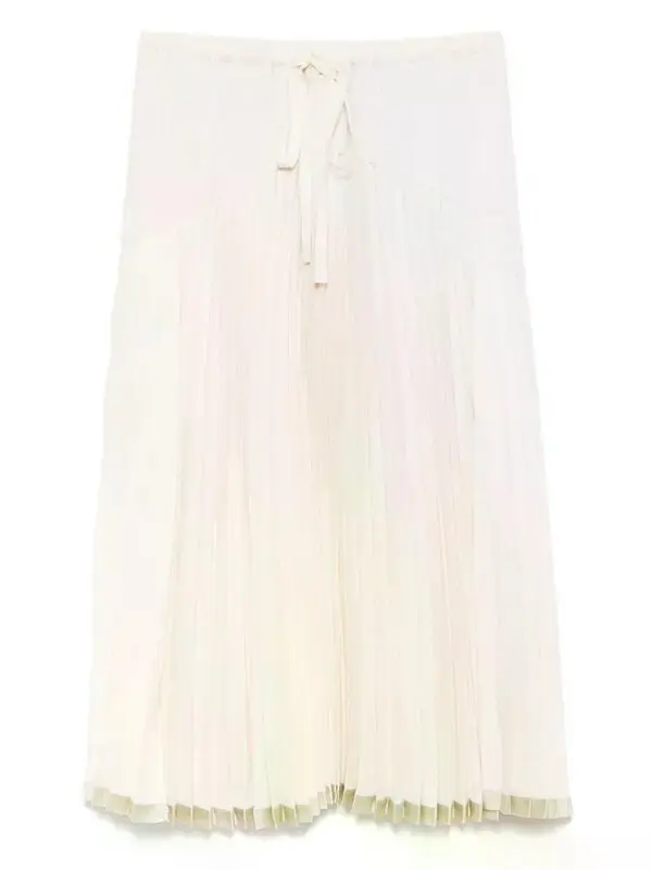 Vince Pleated Tiered Skirt - Neutrals