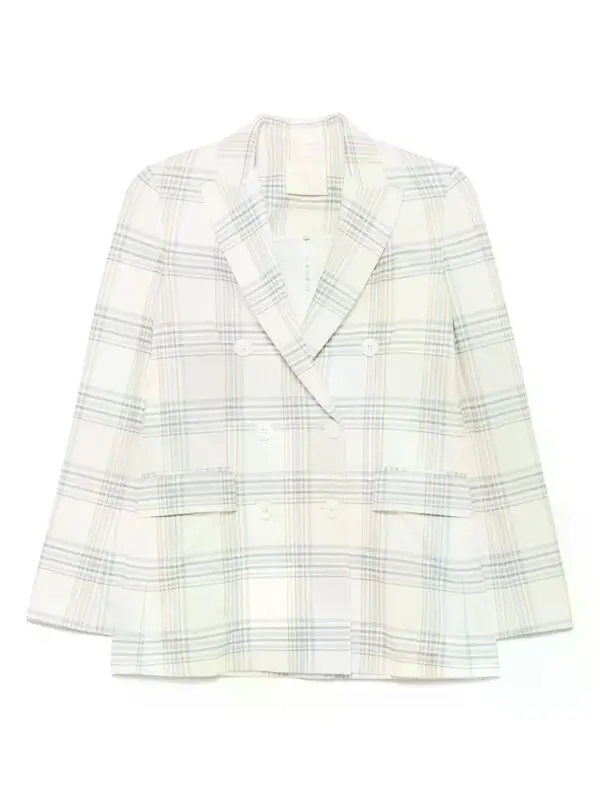 CIRCOLO 1901 Checked Blazer - Neutrals