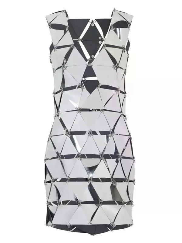 Rabanne Assembly Mini Dress - Silver