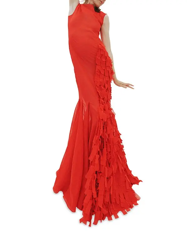 awake mode red dress A.W.A.K.E. Mode Bateau Neckline Long Dress - Red Dresses, Clothing -  WWT24186