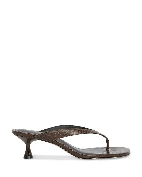 REFORMATION Sophie Heeled Sandals - Brown Croc-effect