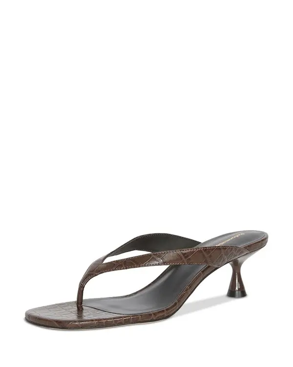 REFORMATION Sophie Heeled Sandals - Brown Croc-effect