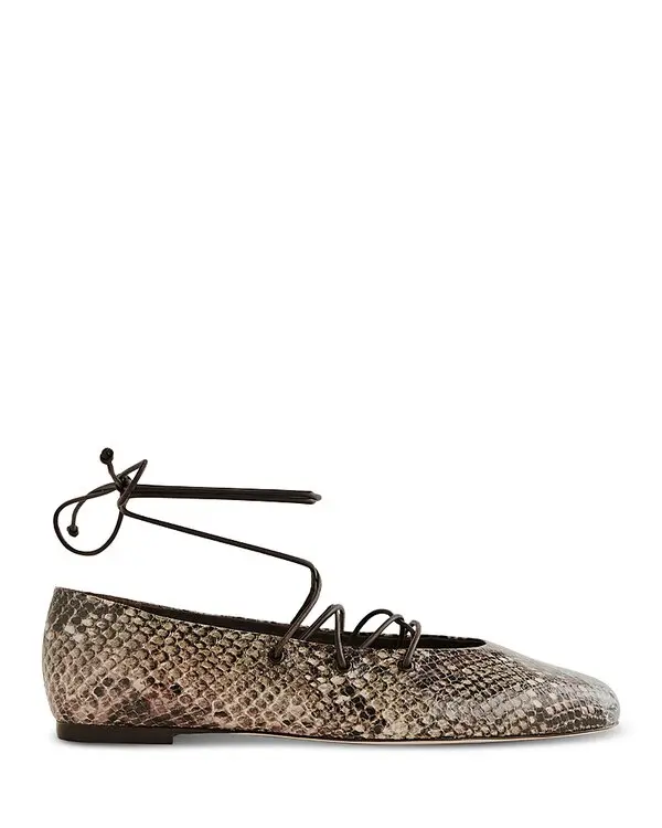 REFORMATION Ulla Ballet Flats - Cedar Snake