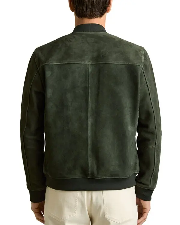 REISS Suede Bomber Jacket