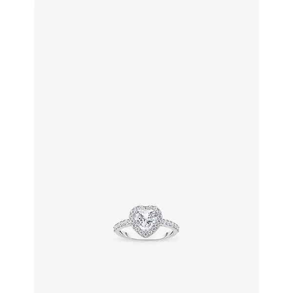 THOMAS SABO Heart-shaped Halo Ring - White