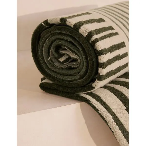 SOHO HOME Orwell Striped Wool-blend Throw 140cm X 200cm
