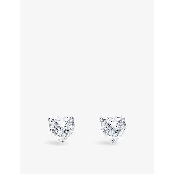 THOMAS SABO Heart Stud Earrings - White