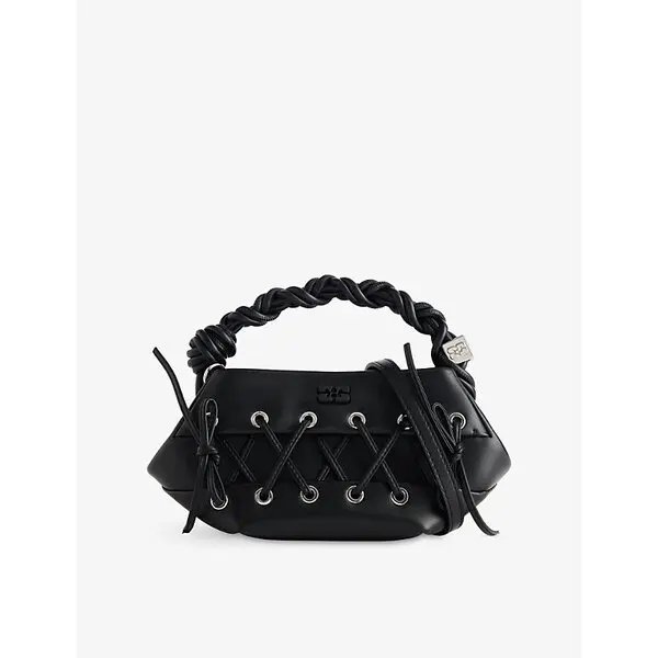 GANNI Bou Mini Eyelet Leather Top-handle Bag