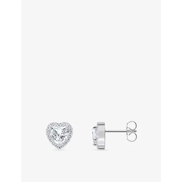 THOMAS SABO Heart Halo Stud Earrings - White