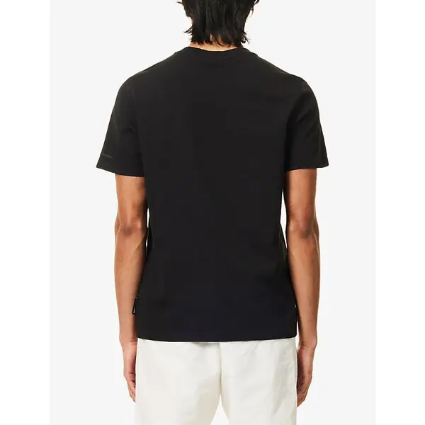 Moose Knuckles Crescent Brand-plaque Cotton-jersey T-shirt - Black